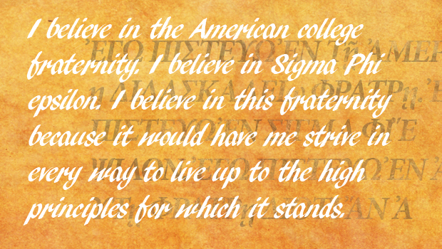 Translating SigEp’s Creed into Ancient Greek